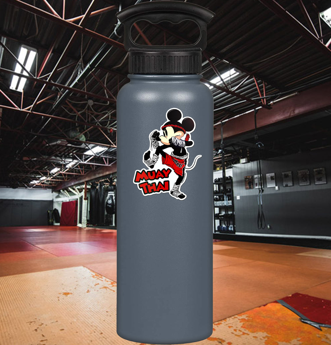 Muay Thai Mouse Sticker – Sneaky Artistry